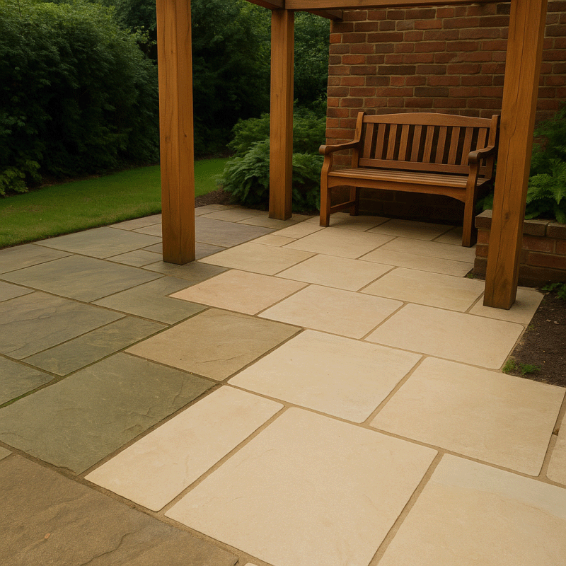 Use of Raj Green and Mint Indian Sandstone in British Landscapes